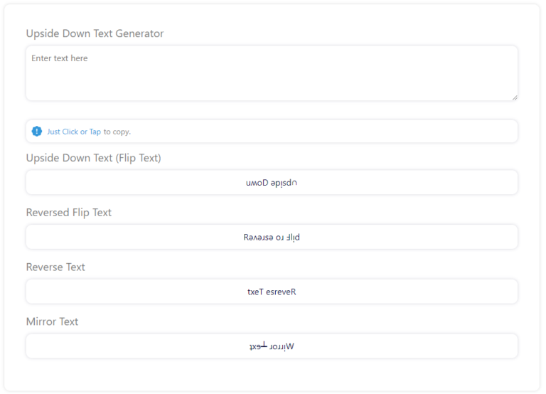 Upside Down Text Generator - 🔄 Flip, Mirror, Rǝʌǝɹsǝ