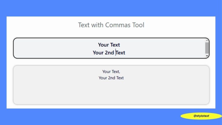 Add Comma After Each Line Online - StyloText