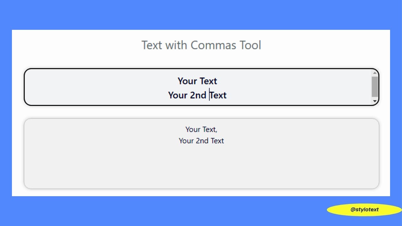 Add Comma After Each Line Online - StyloText