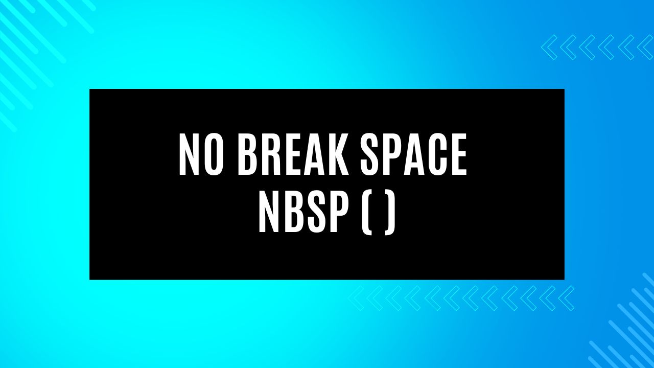 No Break Space NBSP Copy & Paste - (U+00A0) - StyloText